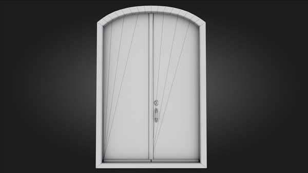 Alte Doppeltüren Braun - PBR 3D-Modell - TurboSquid 1843686