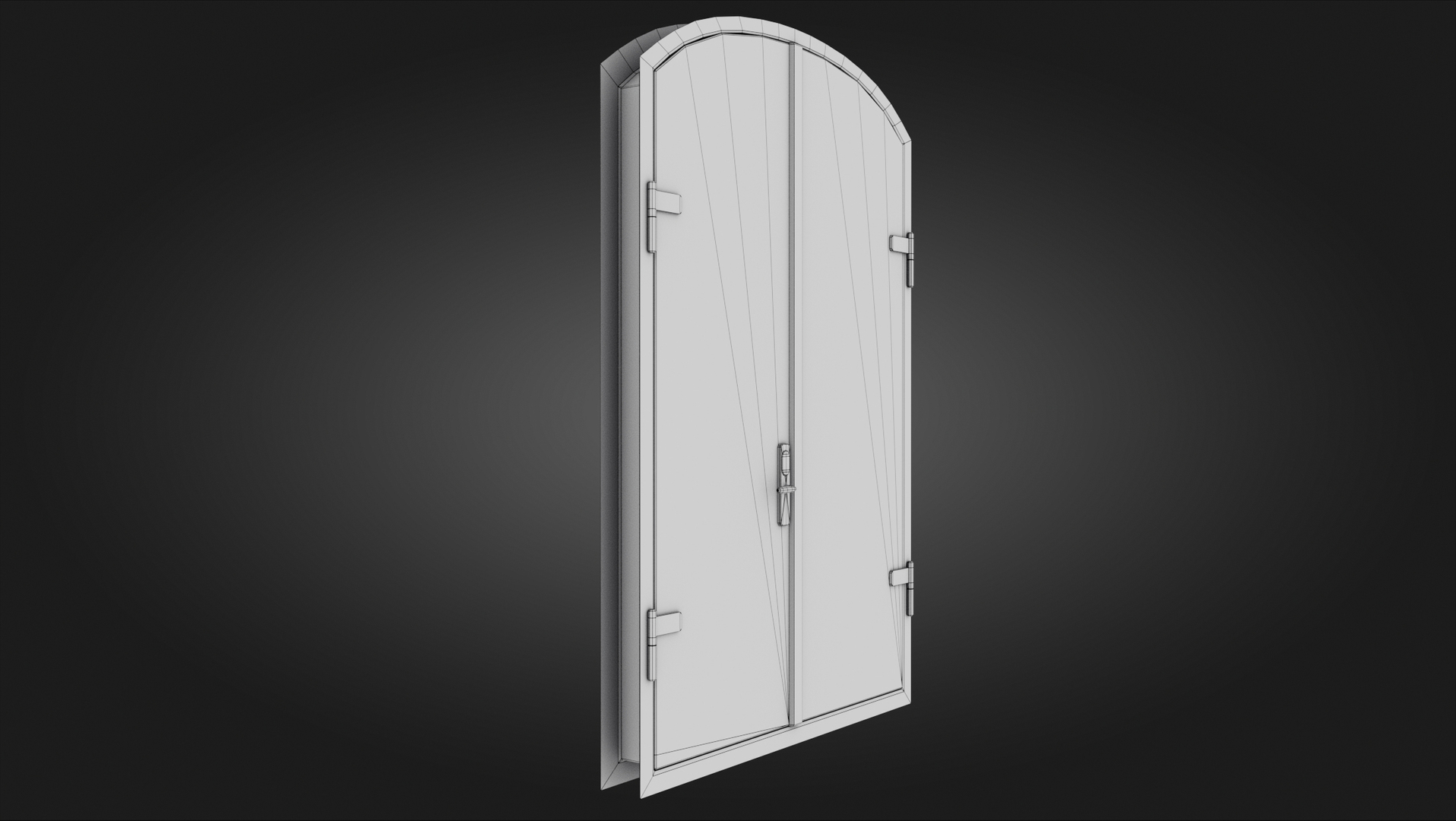 modelo 3d Old Doubledoors Marrón - PBR - TurboSquid 1843686