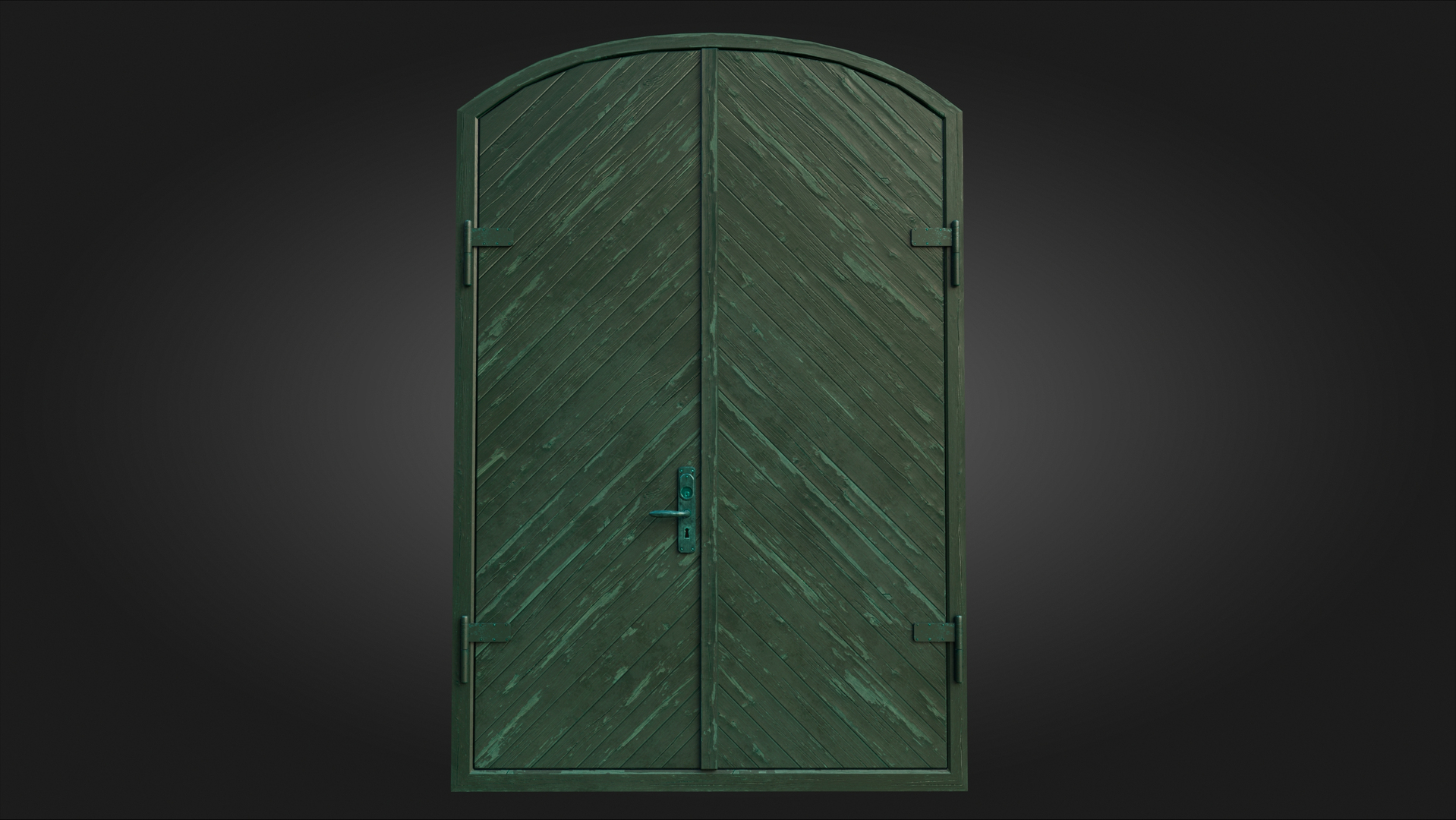 modelo 3d Old Doubledoors Marrón - PBR - TurboSquid 1843686