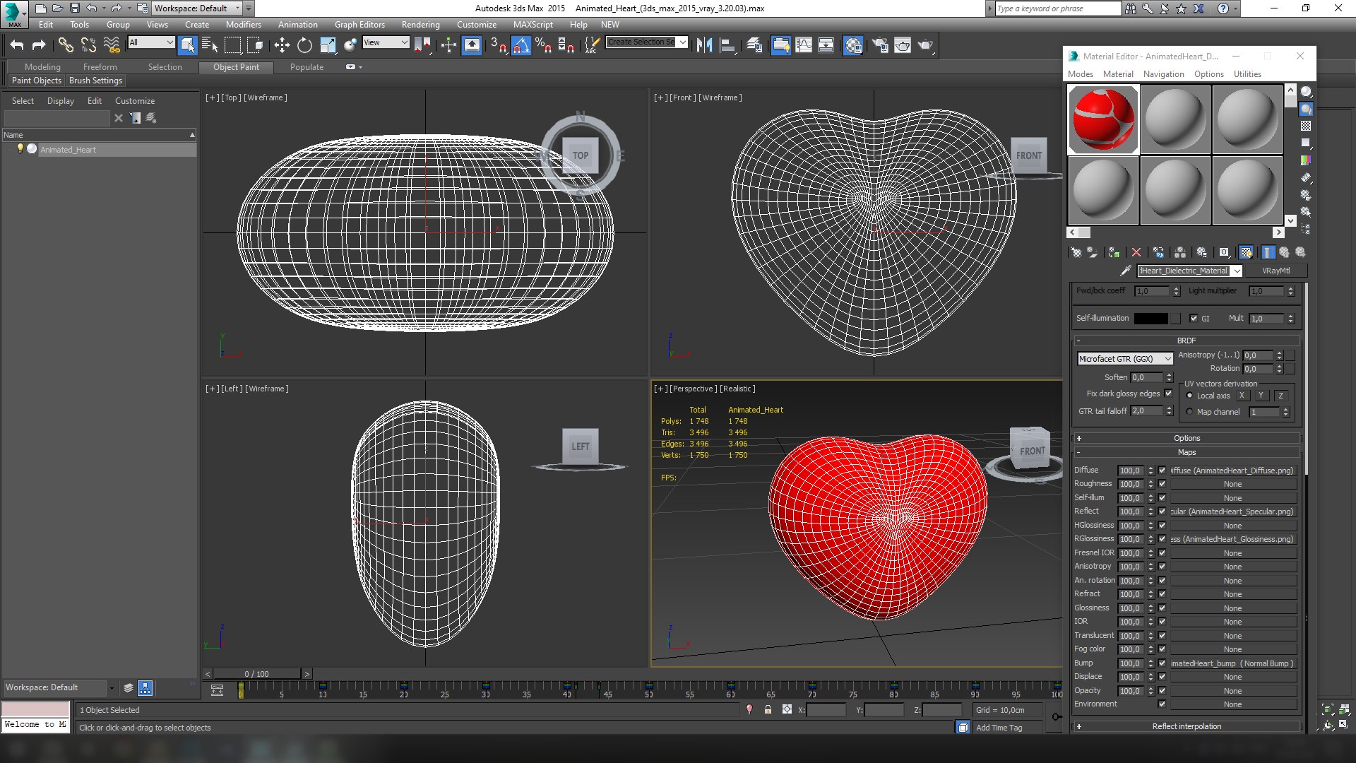 3D Animated Heart - TurboSquid 1883002