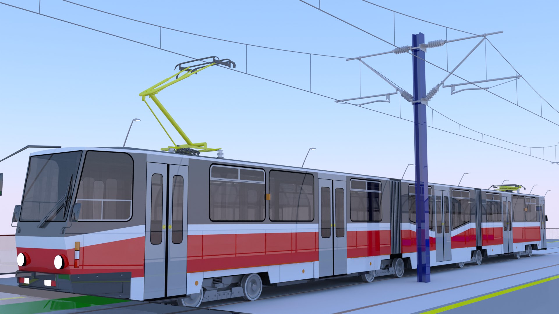 3D Bus Tram Stops And Bridges Model - TurboSquid 2192657