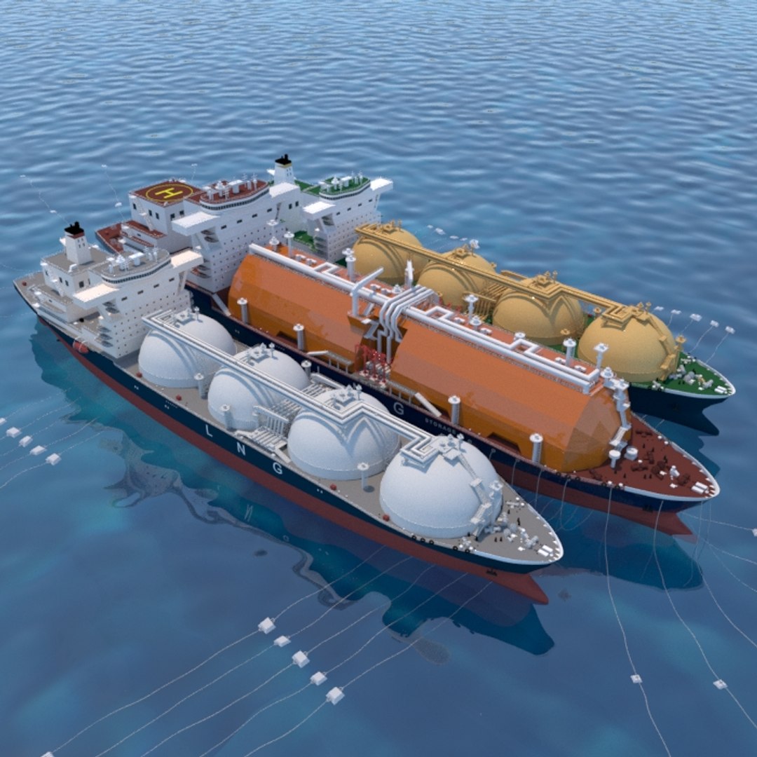 3D Floating Gas Storage Tanker Ships - TurboSquid 1515856