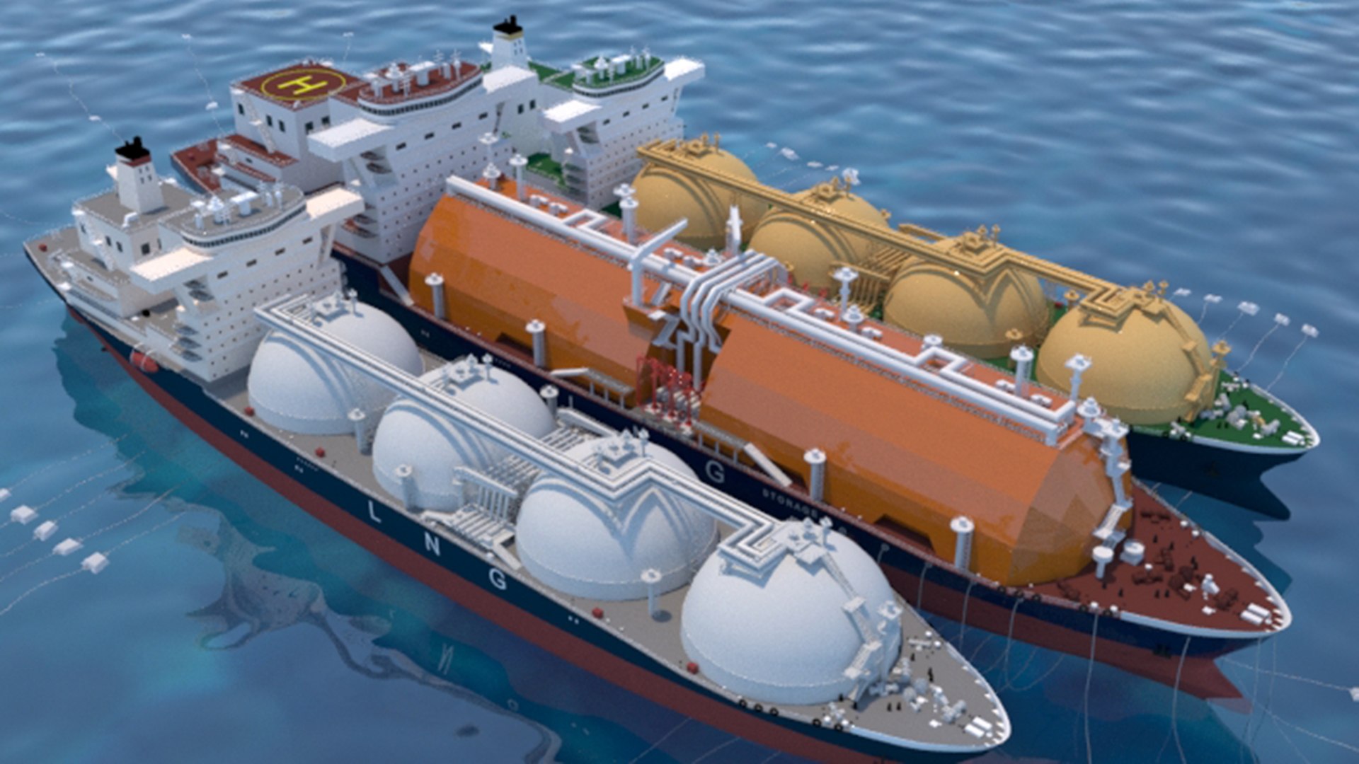 3D Floating Gas Storage Tanker Ships - TurboSquid 1515856