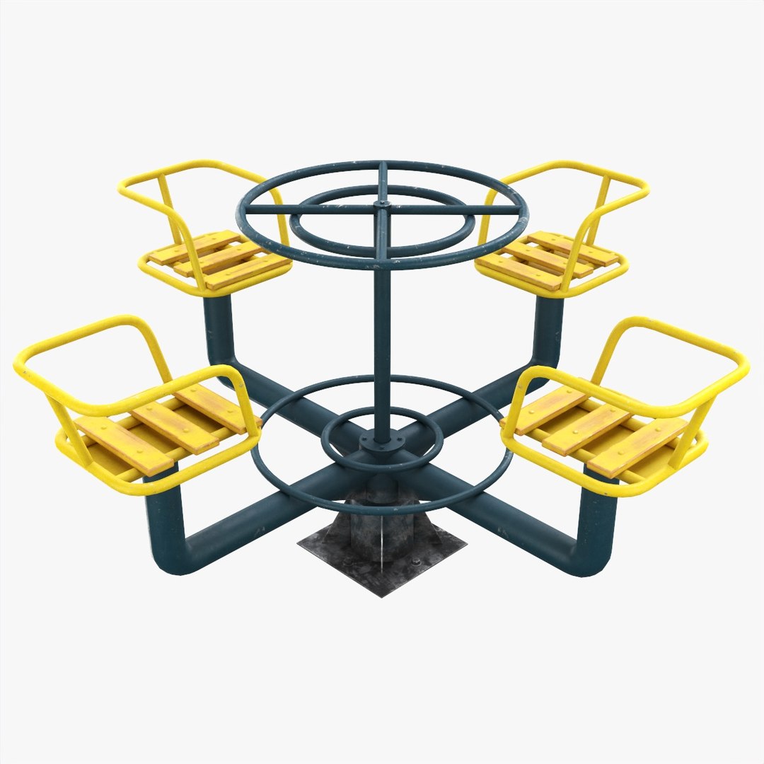 3D model Merry-go-round 4-seat - TurboSquid 1861740