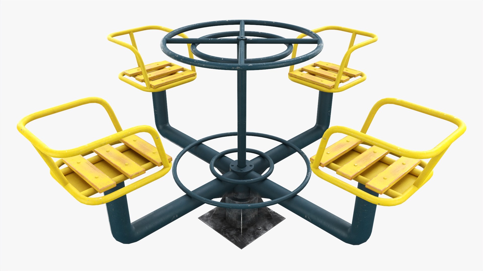 3D model Merry-go-round 4-seat - TurboSquid 1861740