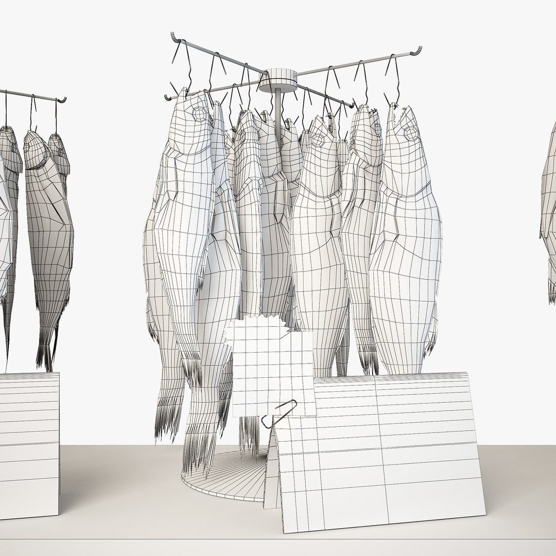 3d Dried Fish Model