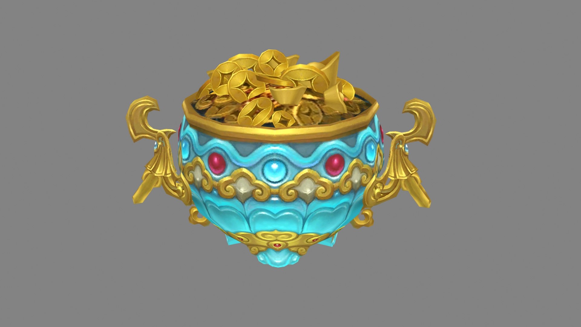 Cartoon cornucopia - Gold Ingot coin bullion 3D model - TurboSquid 1739844