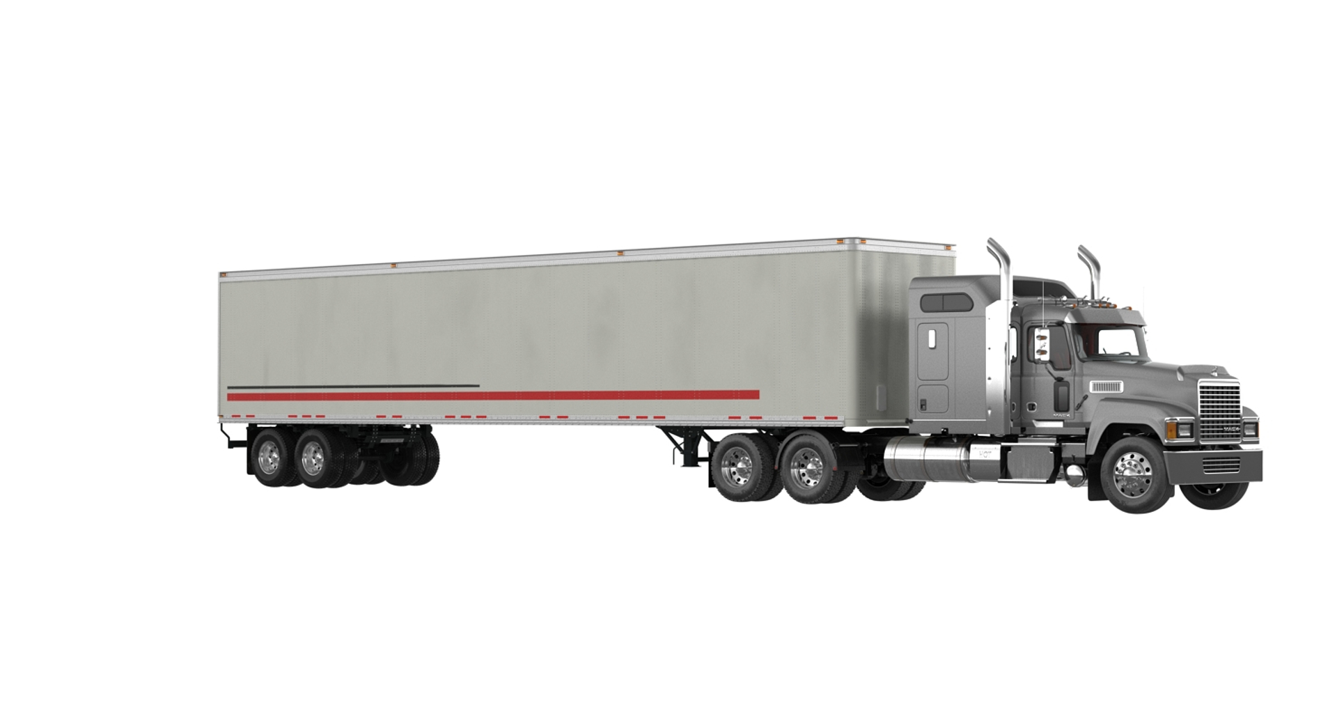 3D trailer truck mack chu613 - TurboSquid 1164257
