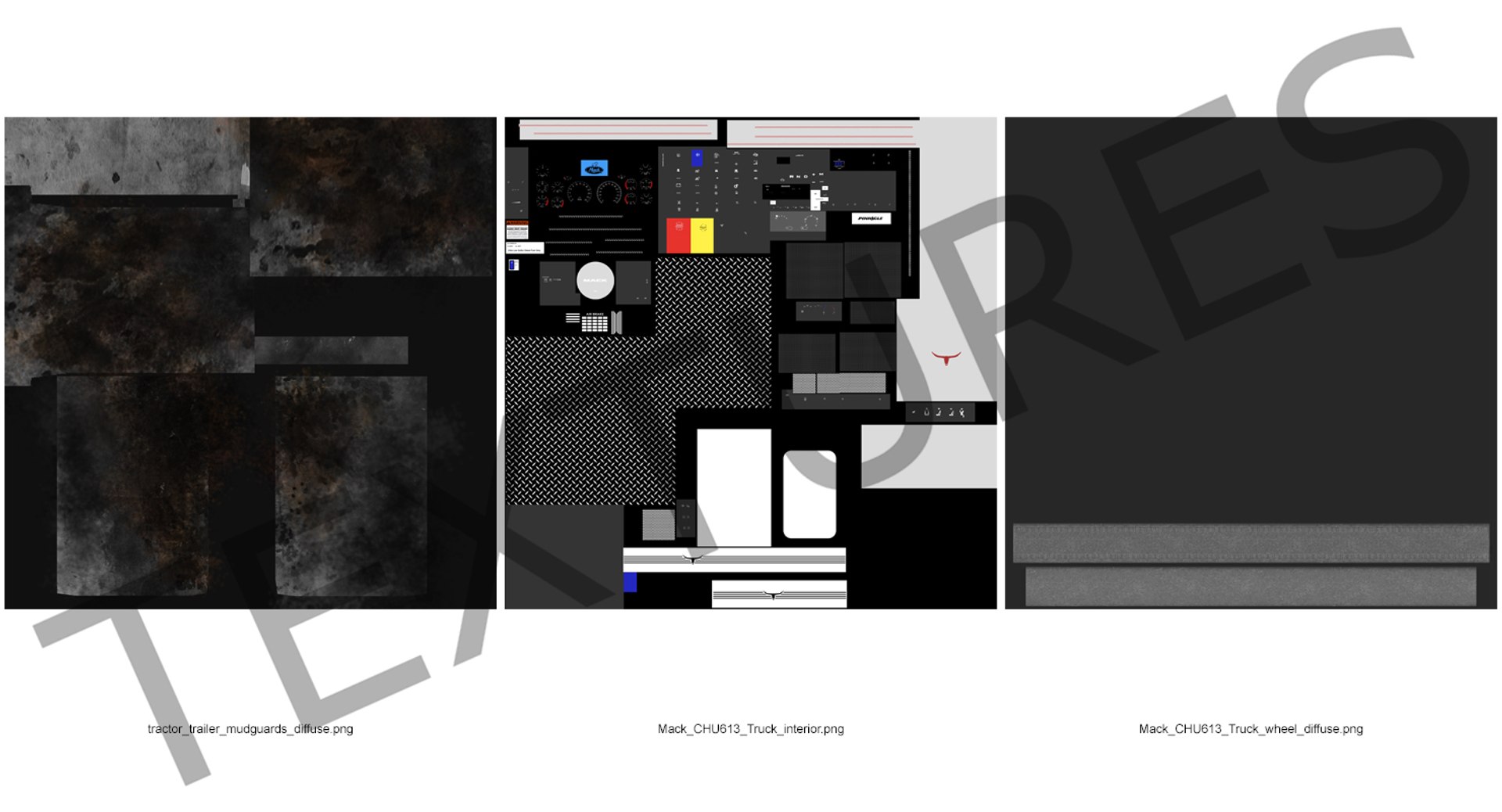 3D trailer truck mack chu613 - TurboSquid 1164257