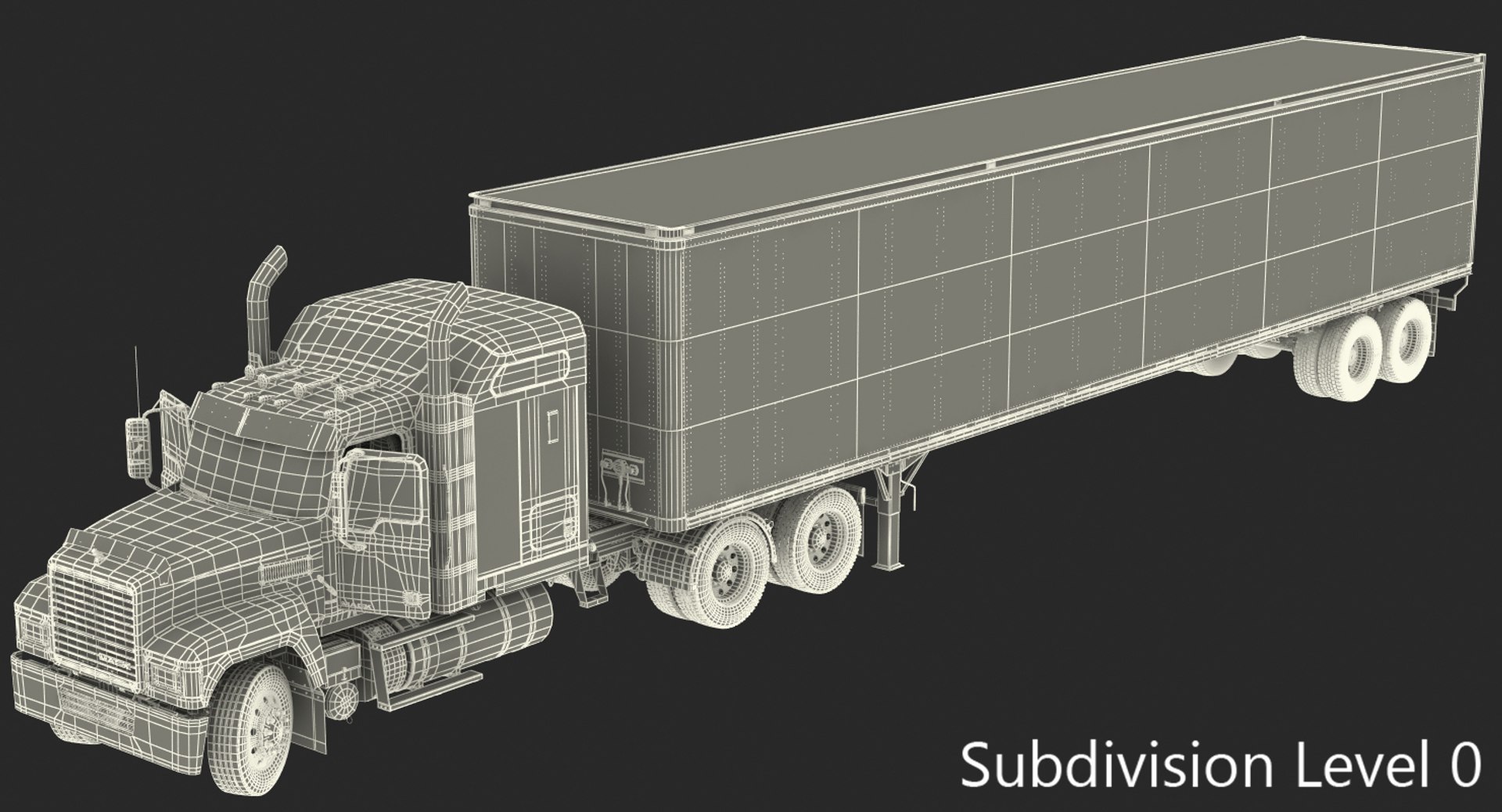 3D trailer truck mack chu613 - TurboSquid 1164257