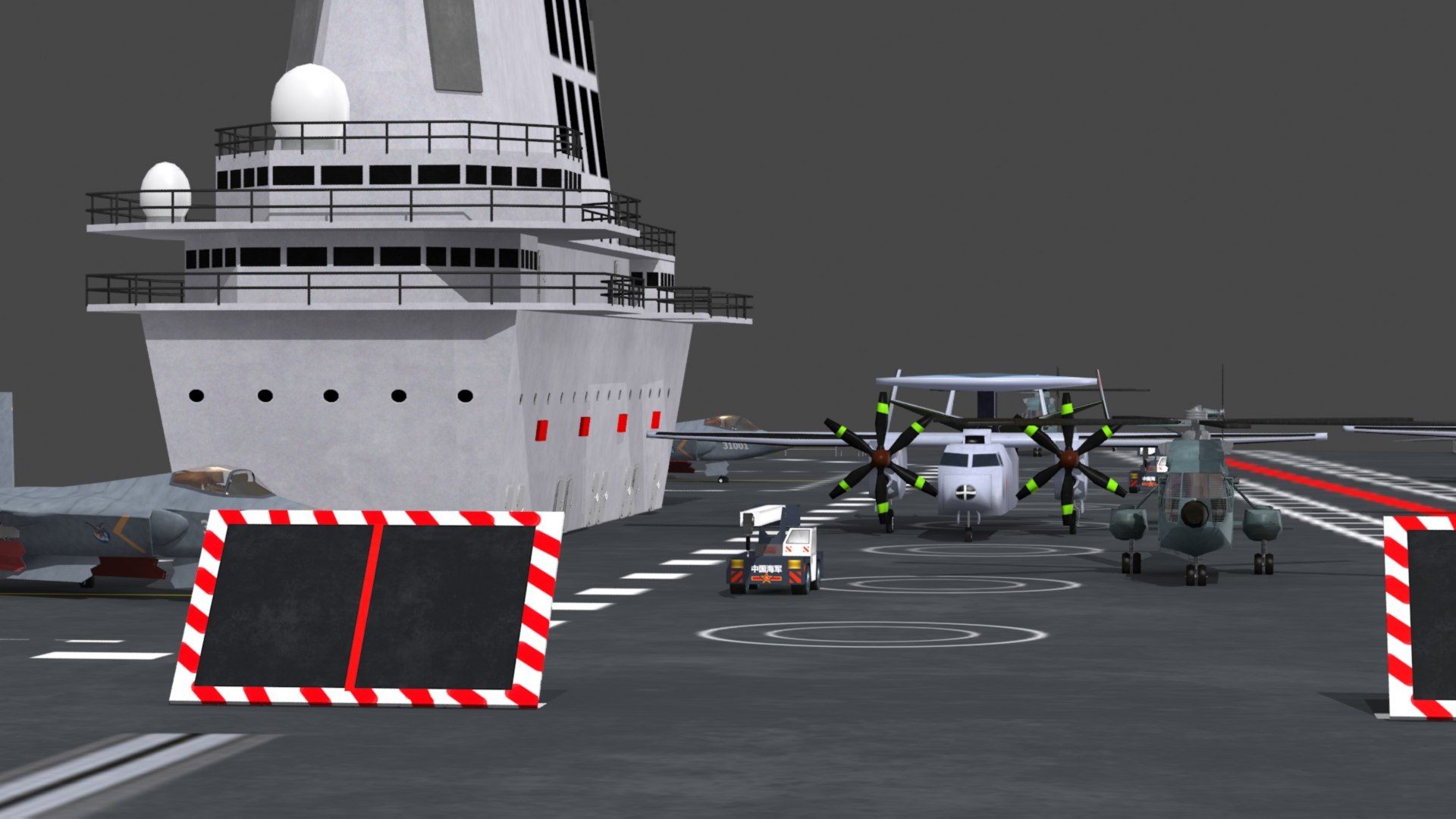 3D 055 Destroyer And 003 Fujian Aircraft Carrier Strike Group - TurboSquid 1967545