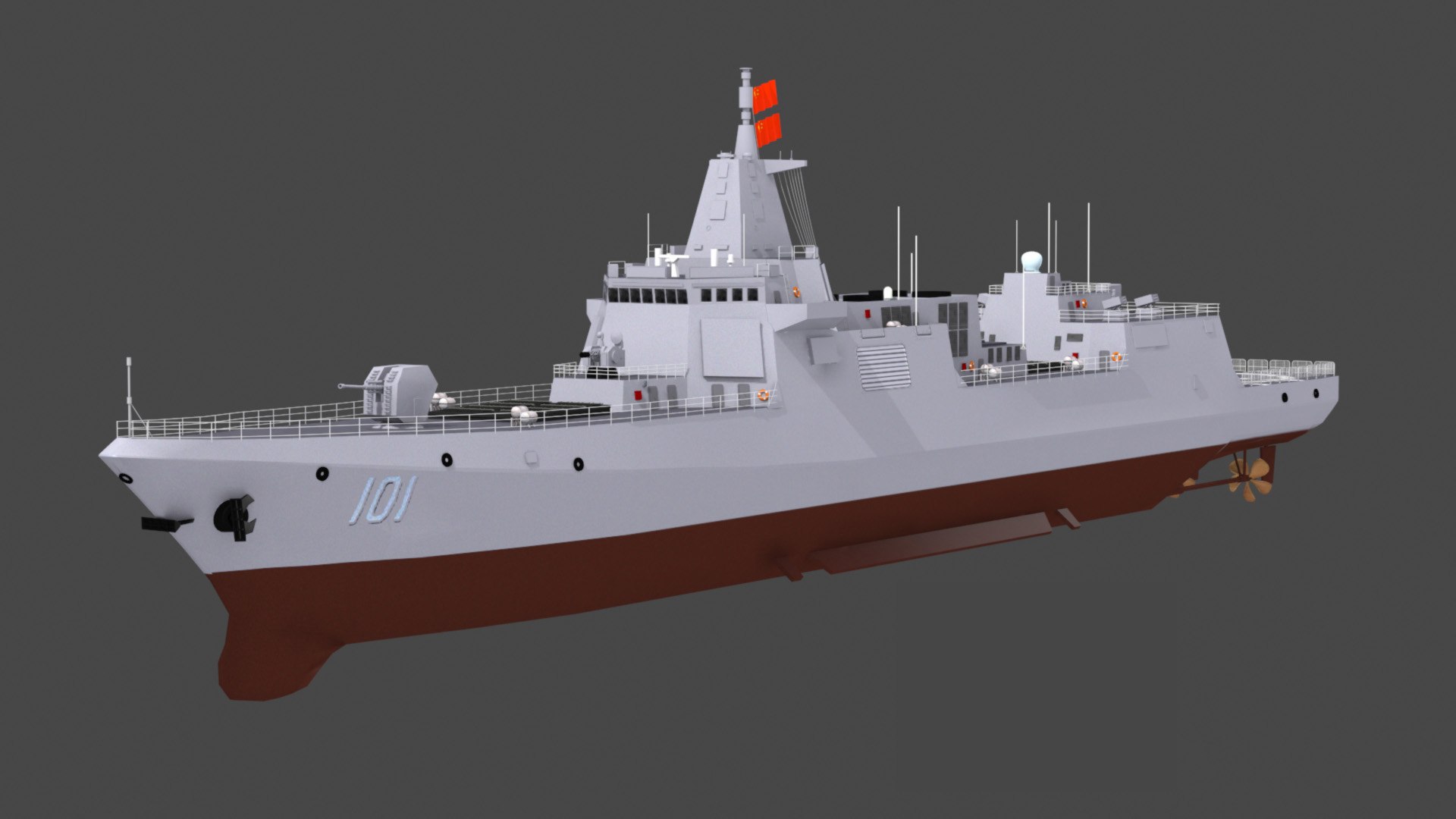 3D 055 Destroyer And 003 Fujian Aircraft Carrier Strike Group - TurboSquid 1967545