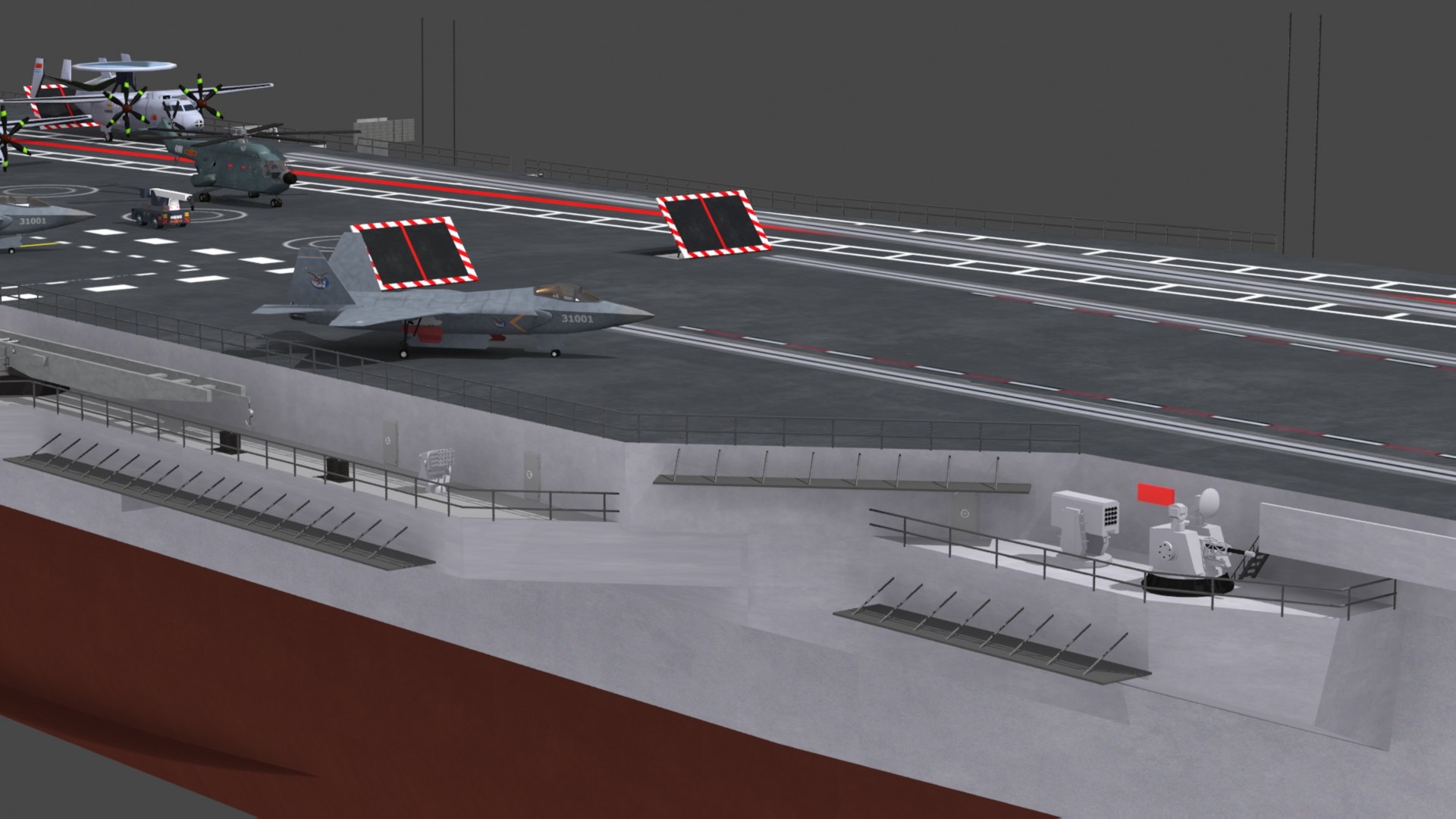 3D 055 Destroyer And 003 Fujian Aircraft Carrier Strike Group - TurboSquid 1967545