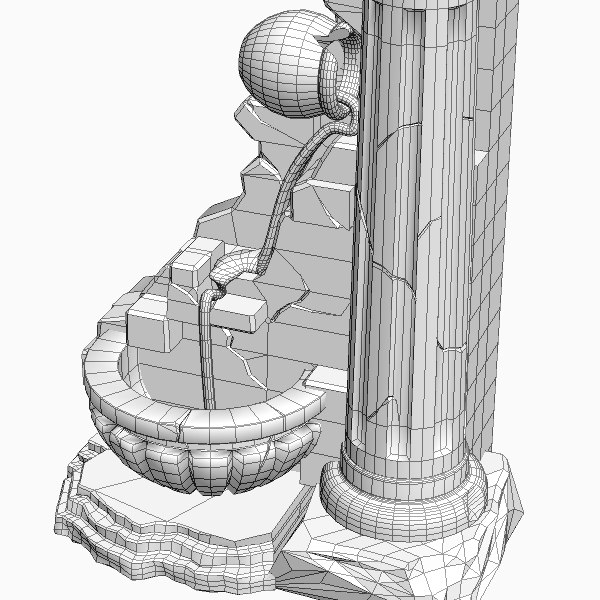 3d stone column model