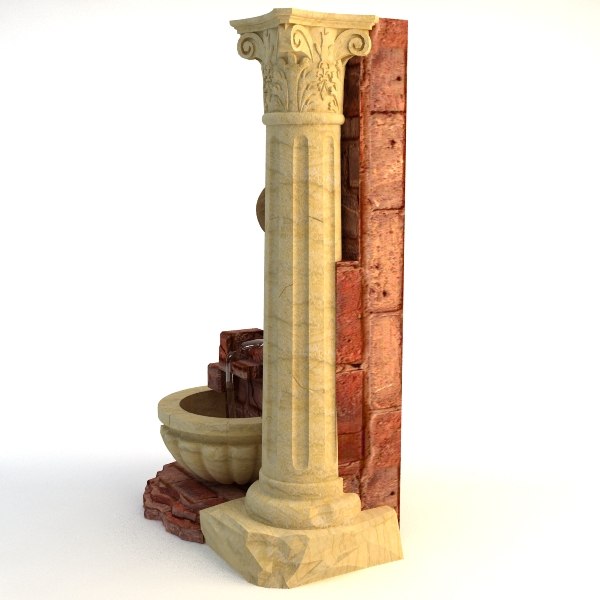 3d stone column model