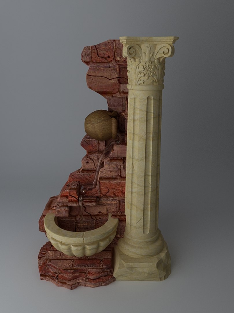 3d stone column model