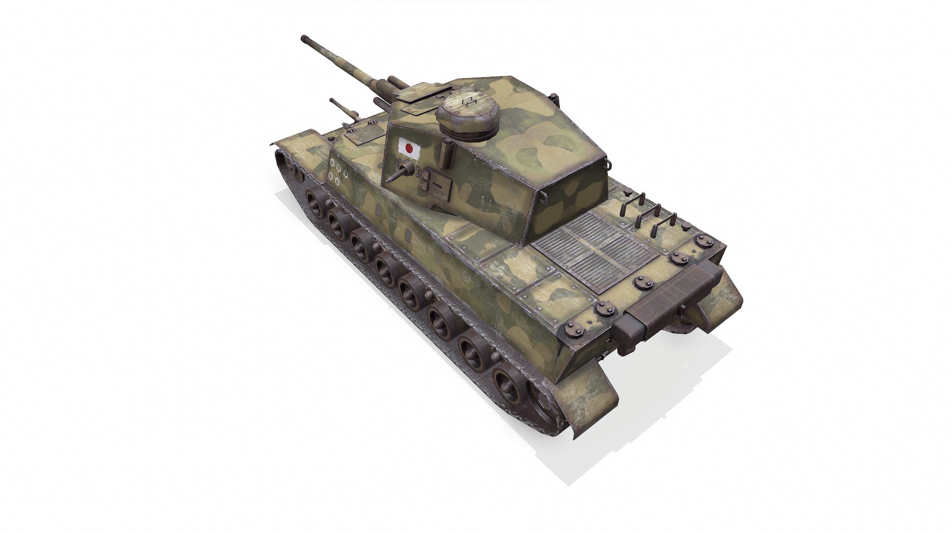 3D Type 5 Chi-Ri Japan Medium Tank Low-poly PBR Model - TurboSquid 2410441