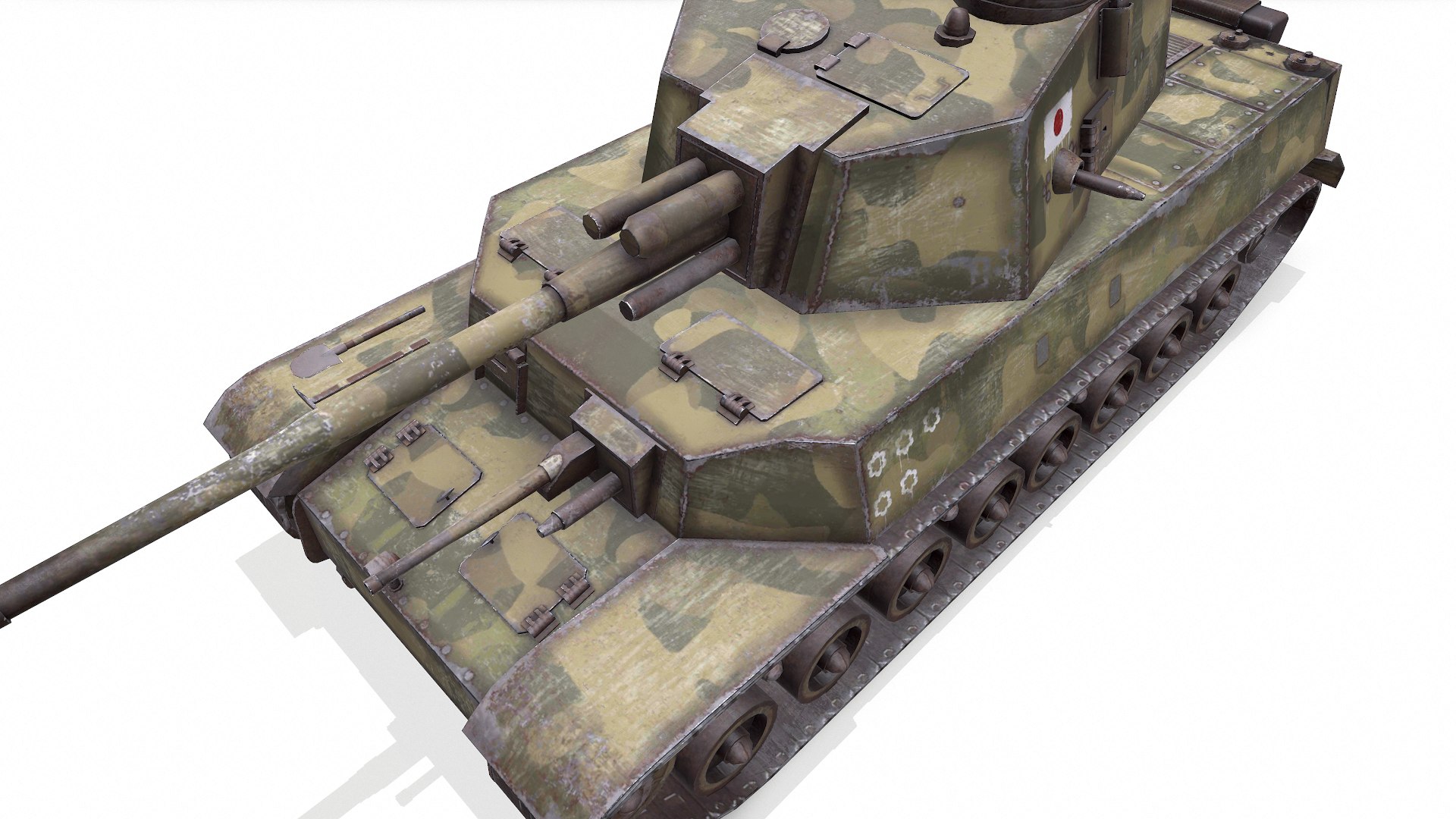 3D Type 5 Chi-Ri Japan Medium Tank Low-poly PBR Model - TurboSquid 2410441