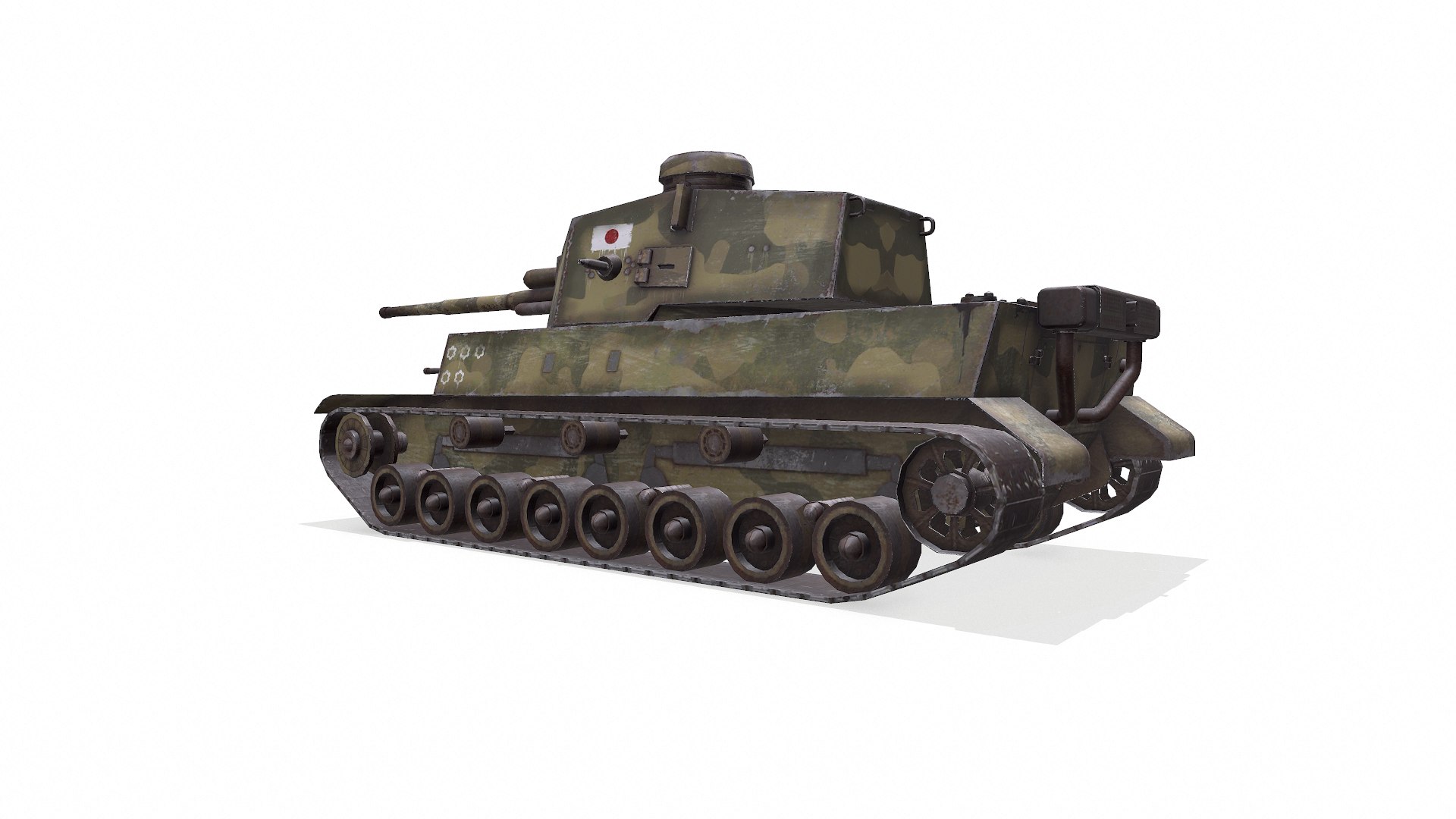 3D Type 5 Chi-Ri Japan Medium Tank Low-poly PBR Model - TurboSquid 2410441