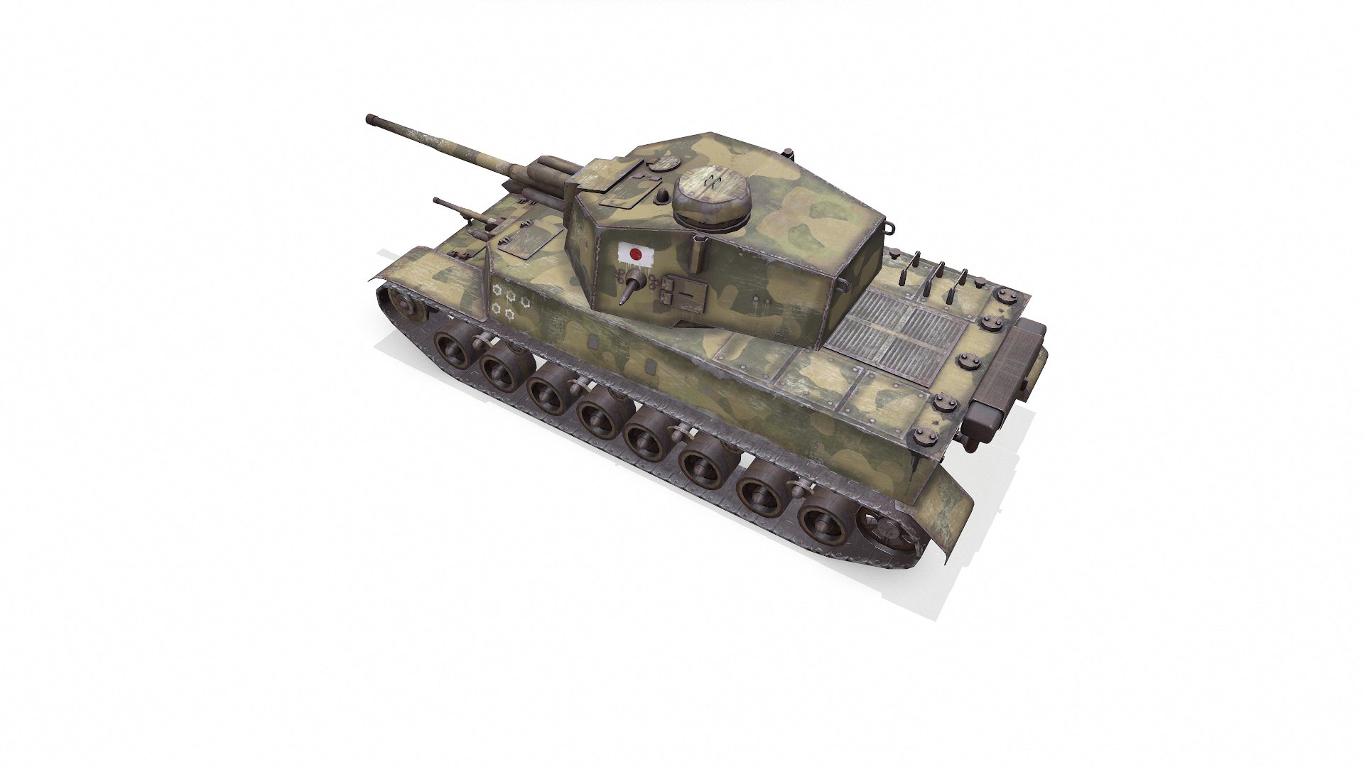 3D Type 5 Chi-Ri Japan Medium Tank Low-poly PBR Model - TurboSquid 2410441