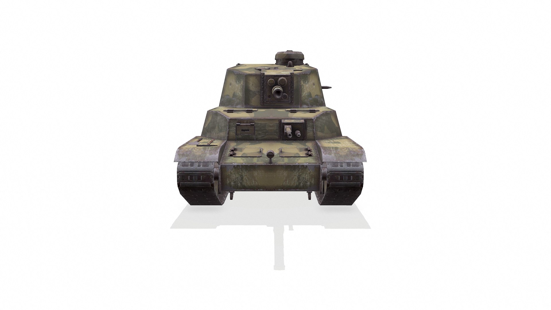 3D Type 5 Chi-Ri Japan Medium Tank Low-poly PBR Model - TurboSquid 2410441