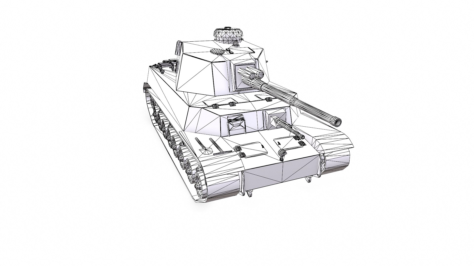 3D Type 5 Chi-Ri Japan Medium Tank Low-poly PBR Model - TurboSquid 2410441