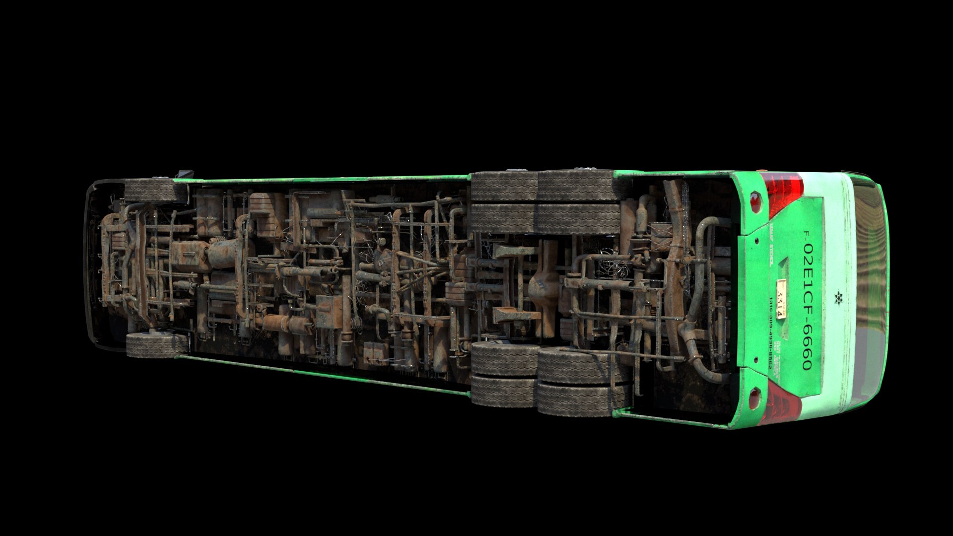 3D Green Bus Model 3D Model - TurboSquid 1781603