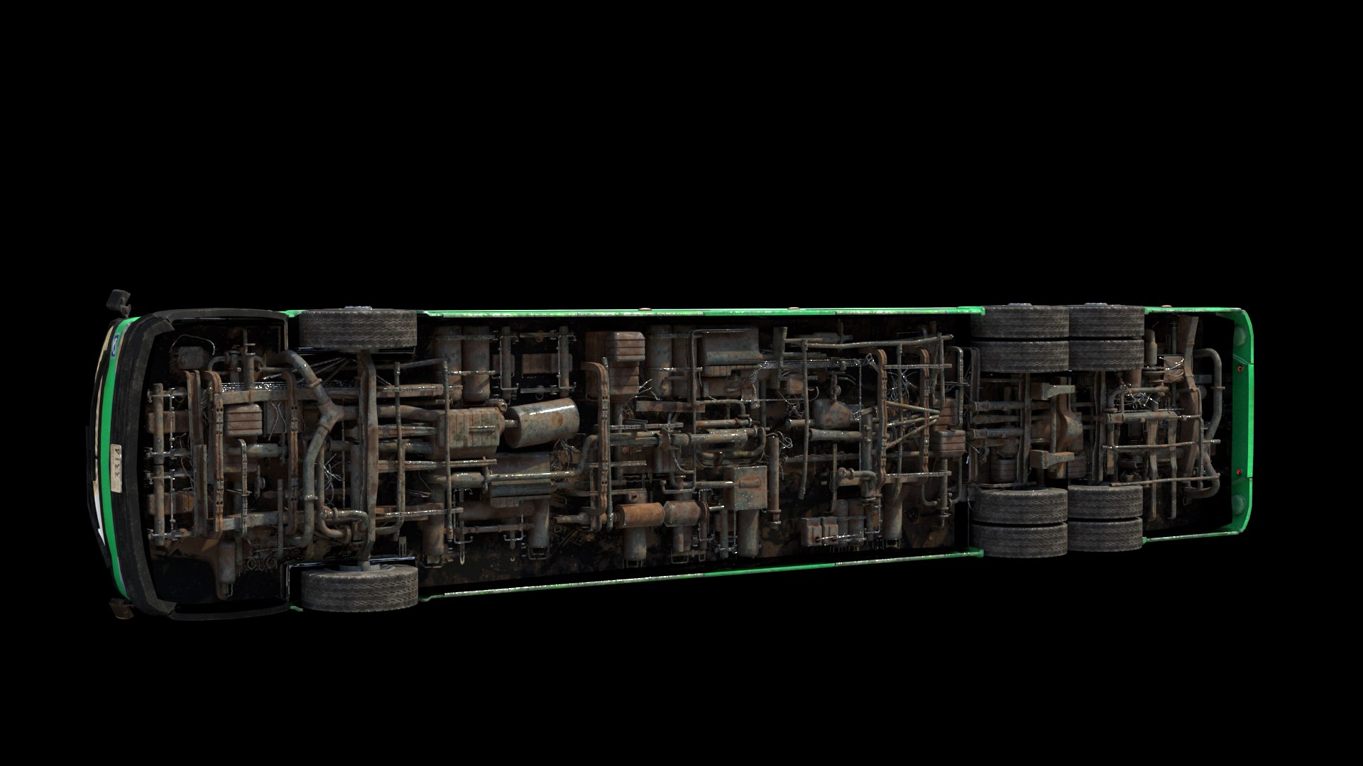 3D Green Bus Model 3D Model - TurboSquid 1781603