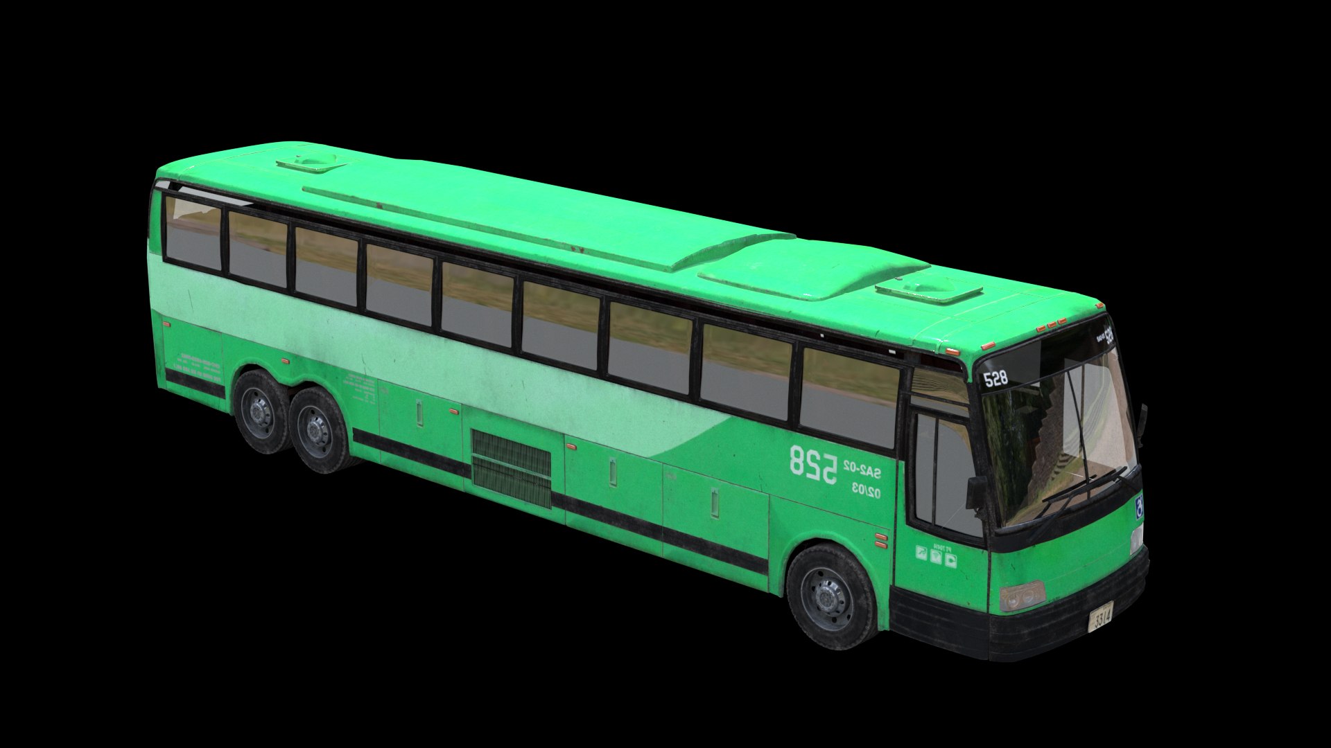 3D Green Bus Model 3D Model - TurboSquid 1781603