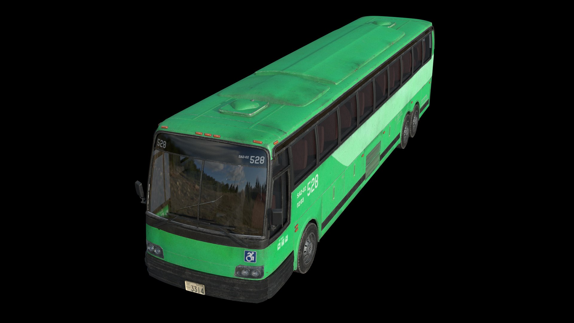 3D Green Bus Model 3D Model - TurboSquid 1781603