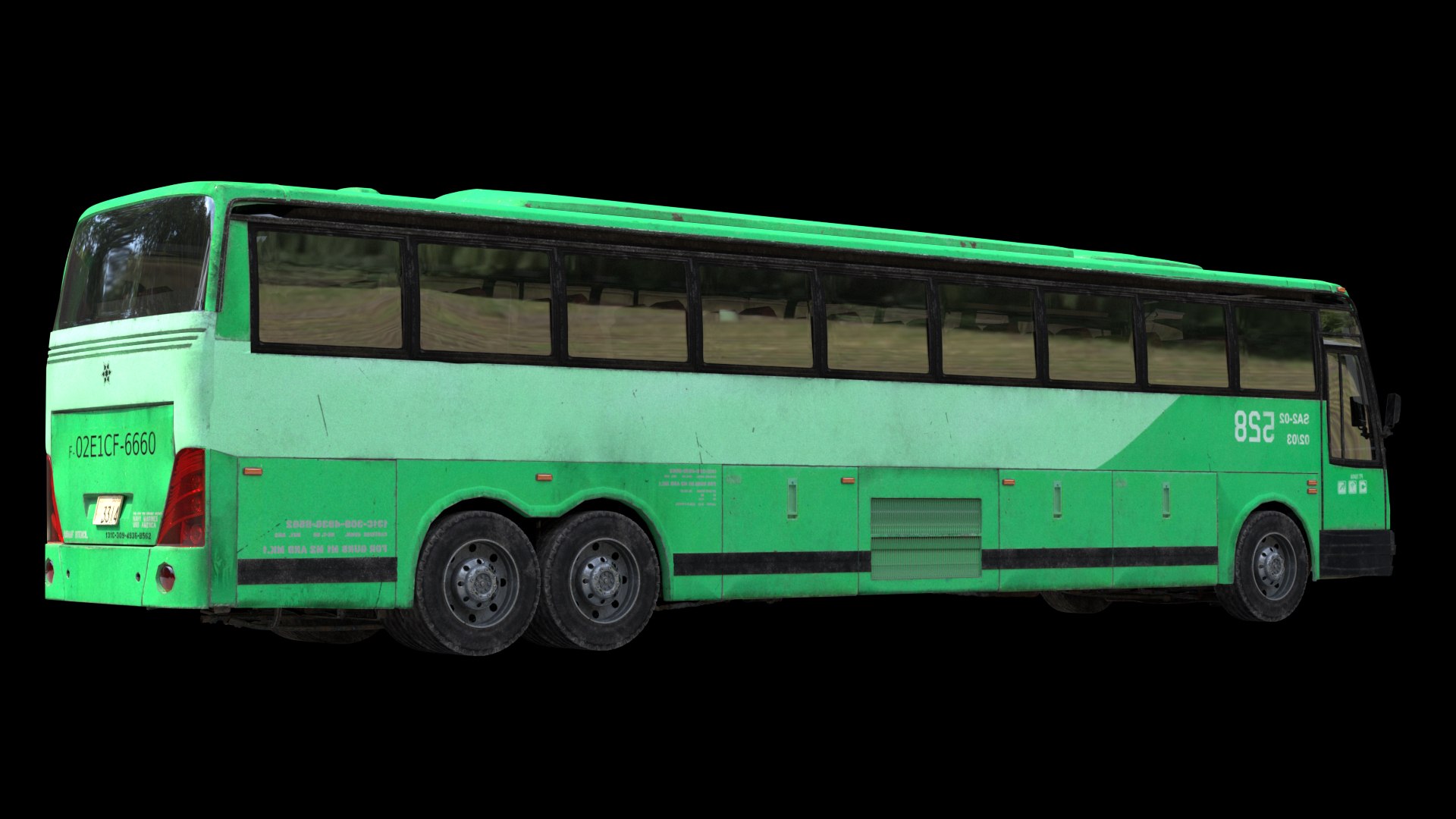 3D Green Bus Model 3D Model - TurboSquid 1781603