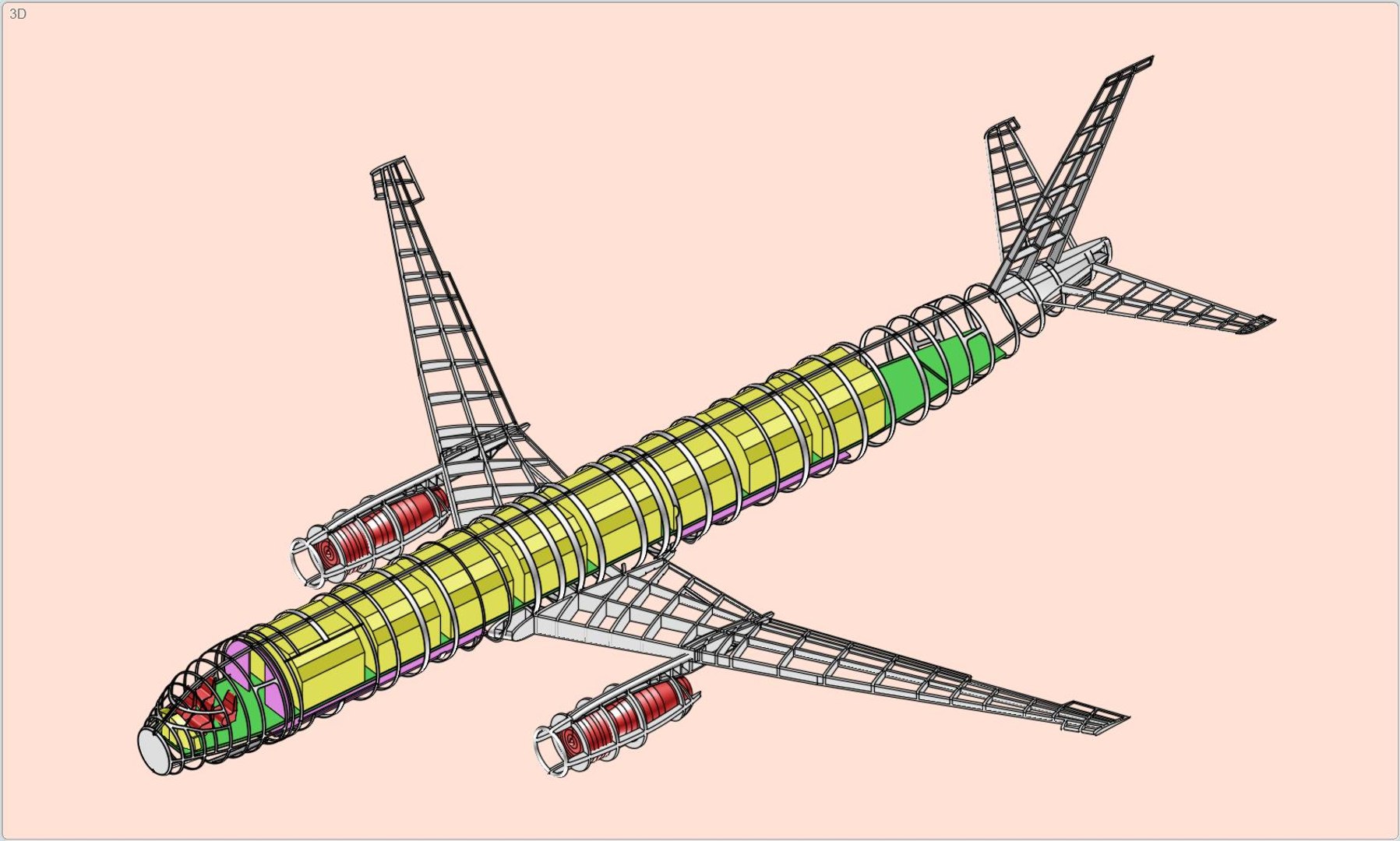 3d Tupelov Tu-204c Cargo Aircraft