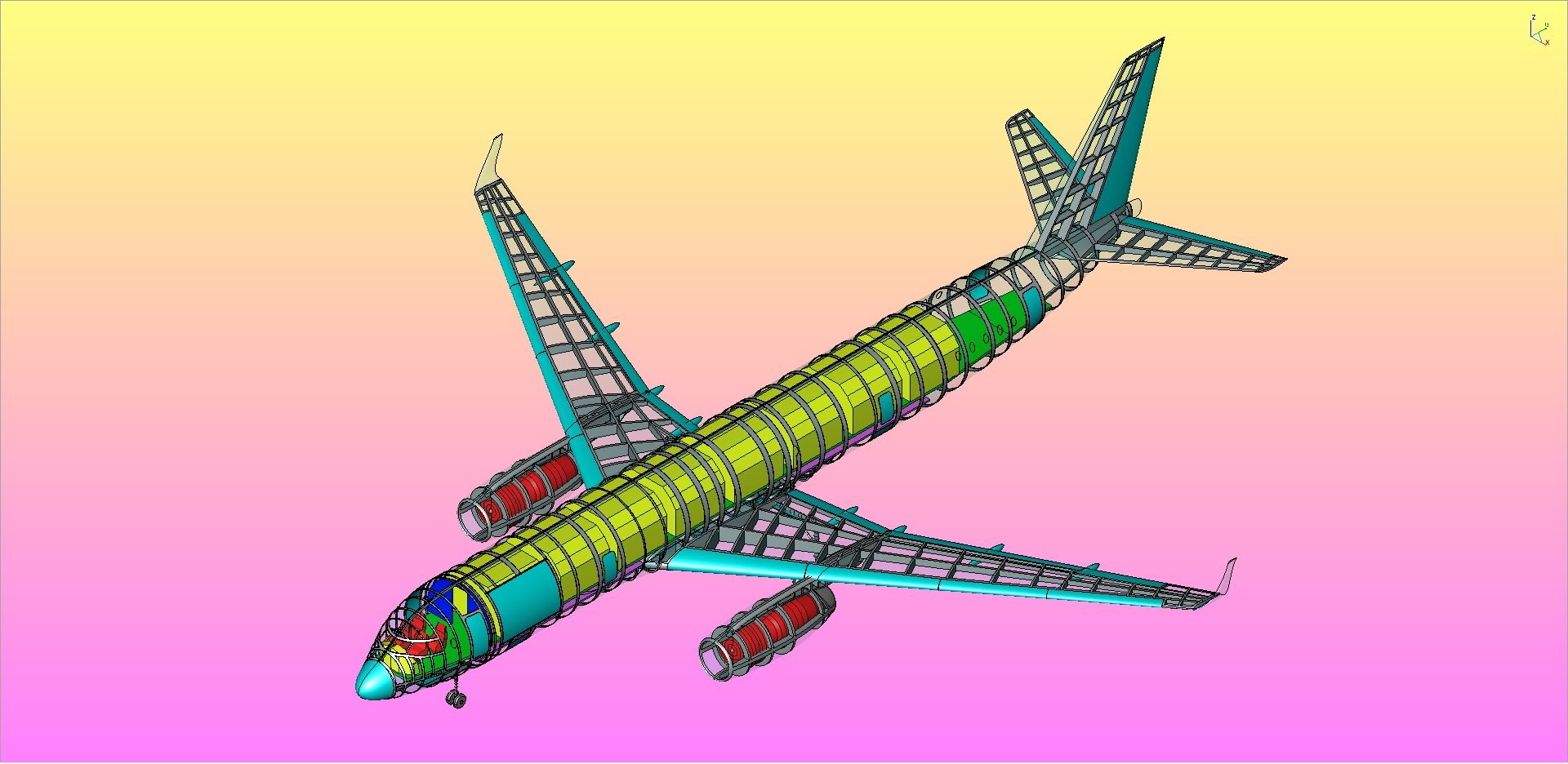 3d Tupelov Tu-204c Cargo Aircraft