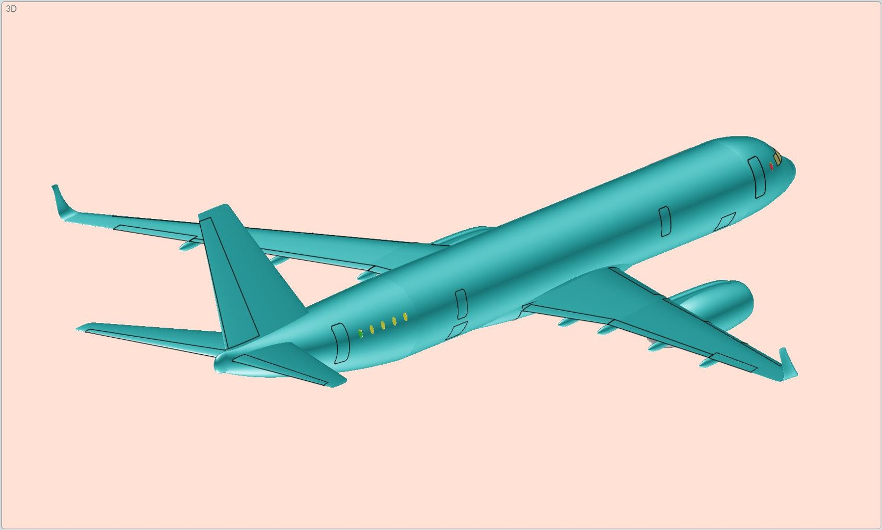 3d Tupelov Tu-204c Cargo Aircraft