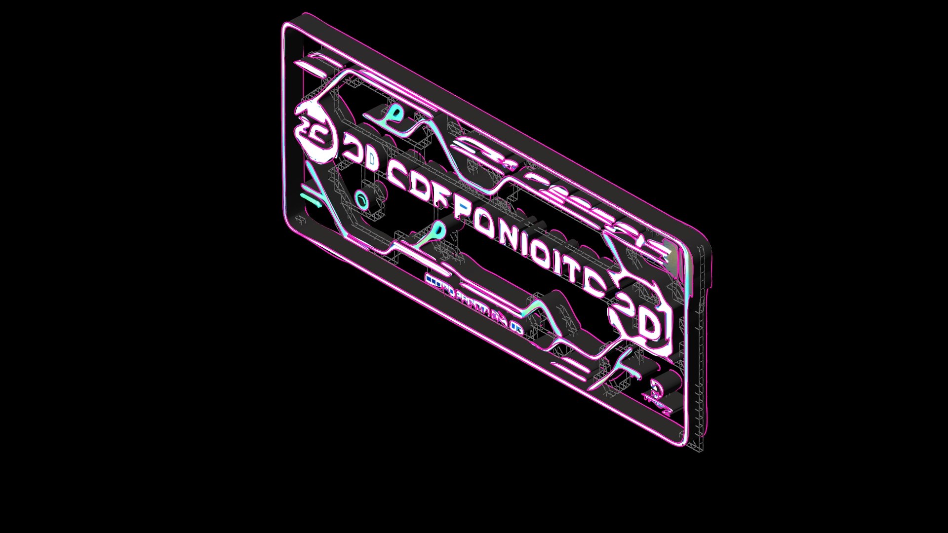 Sci-Fi Sci Fi Cyberpunk City Neon Ad Light Board Street 86 Model ...