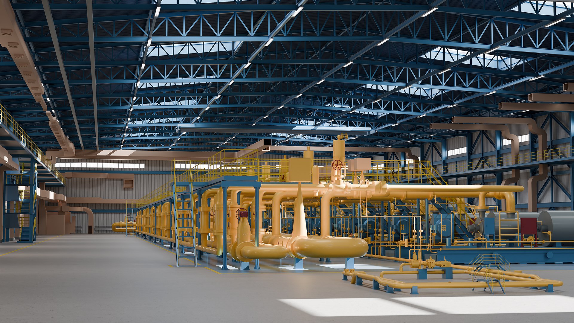 Factory Interior 3D Model - TurboSquid 2153958