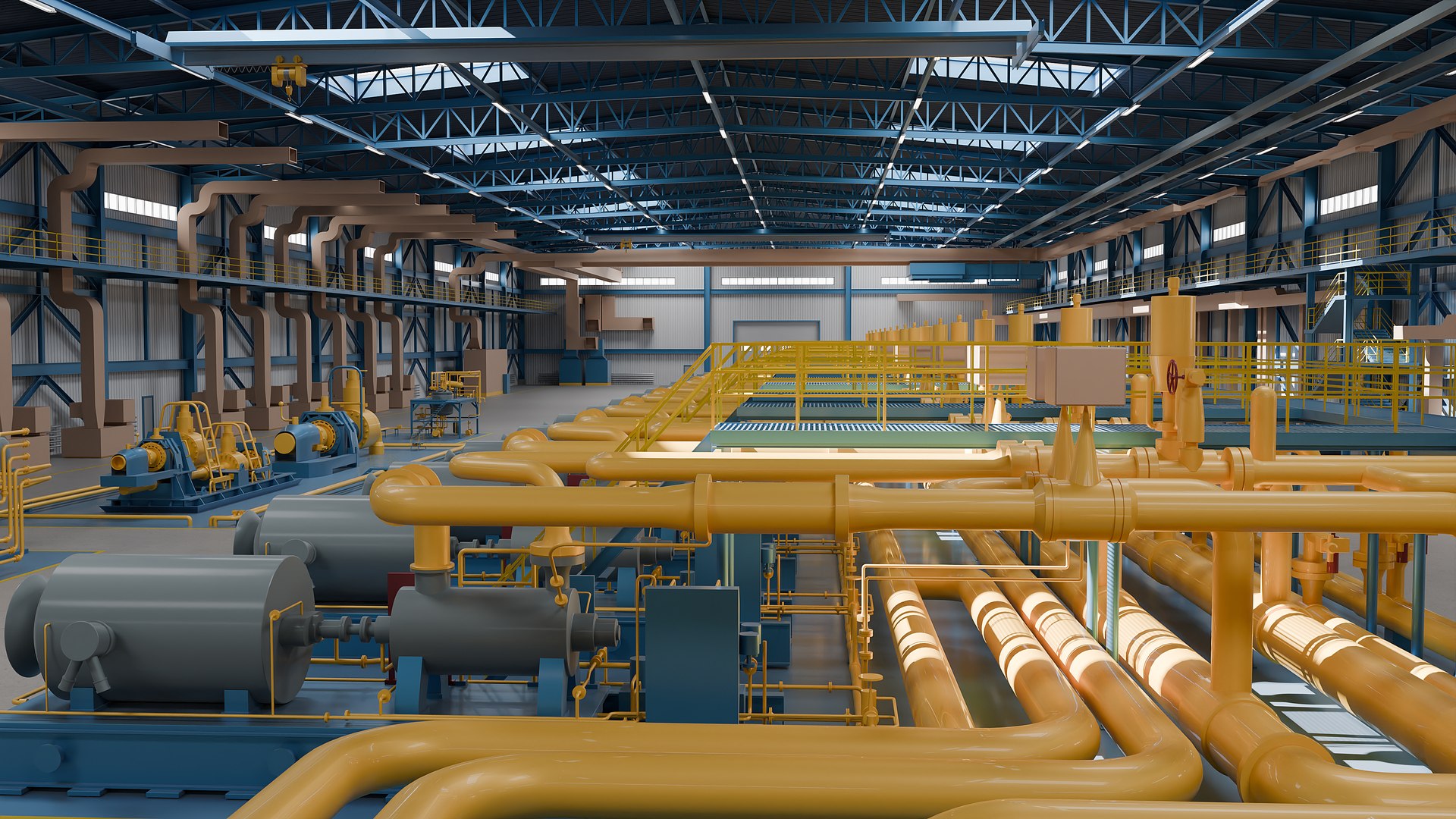 Factory Interior 3D Model - TurboSquid 2153958