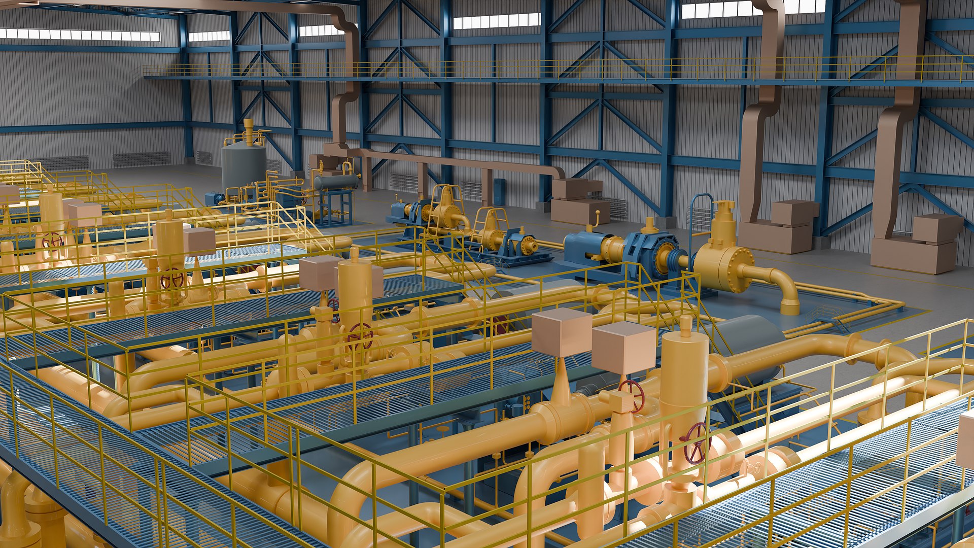 Factory Interior 3D Model - TurboSquid 2153958