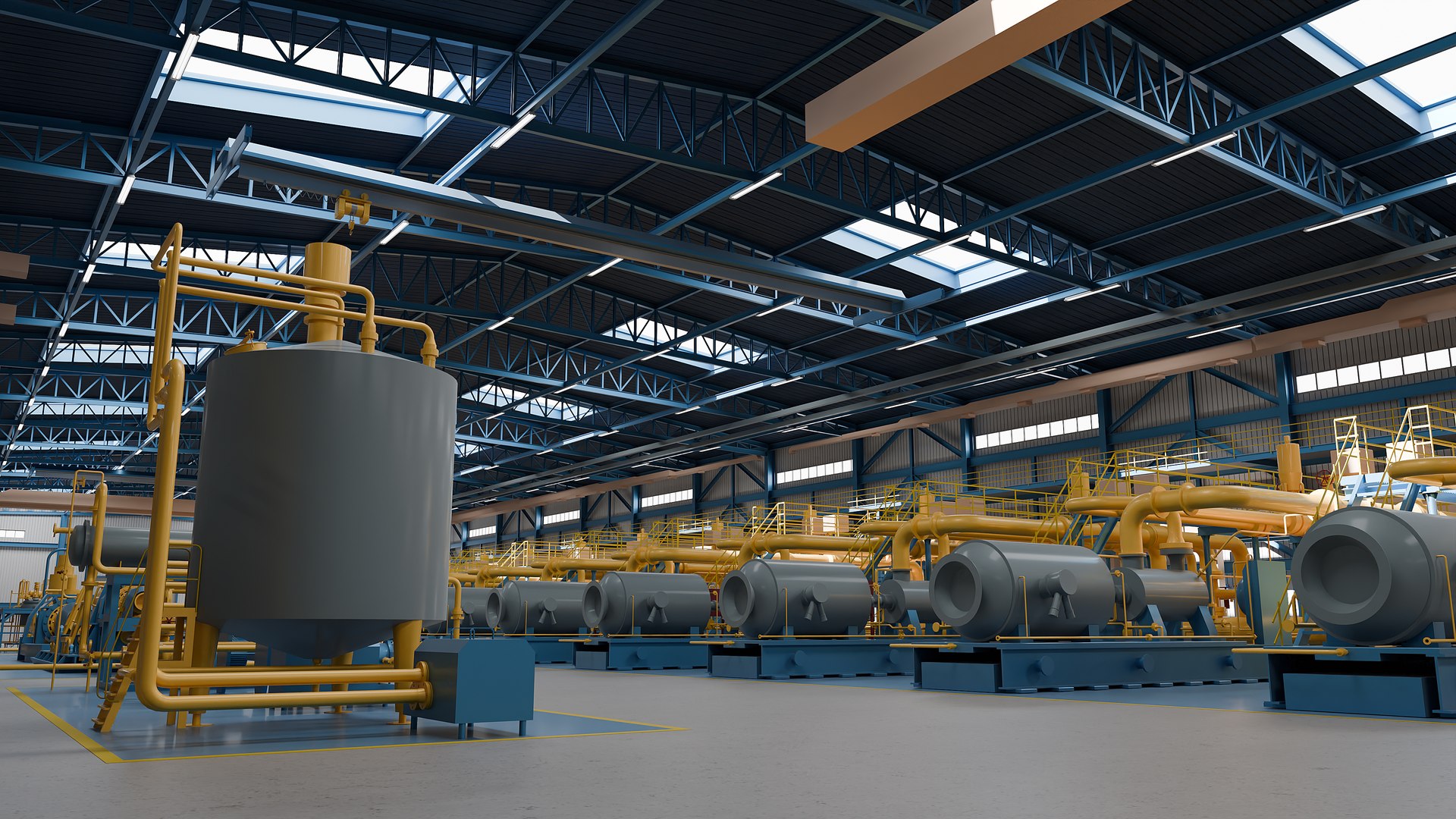 Factory Interior 3D Model - TurboSquid 2153958