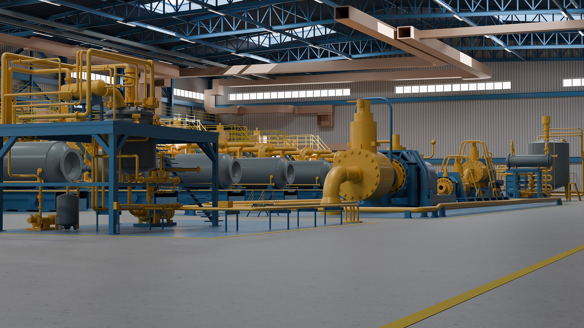 Factory Interior 3D Model - TurboSquid 2153958