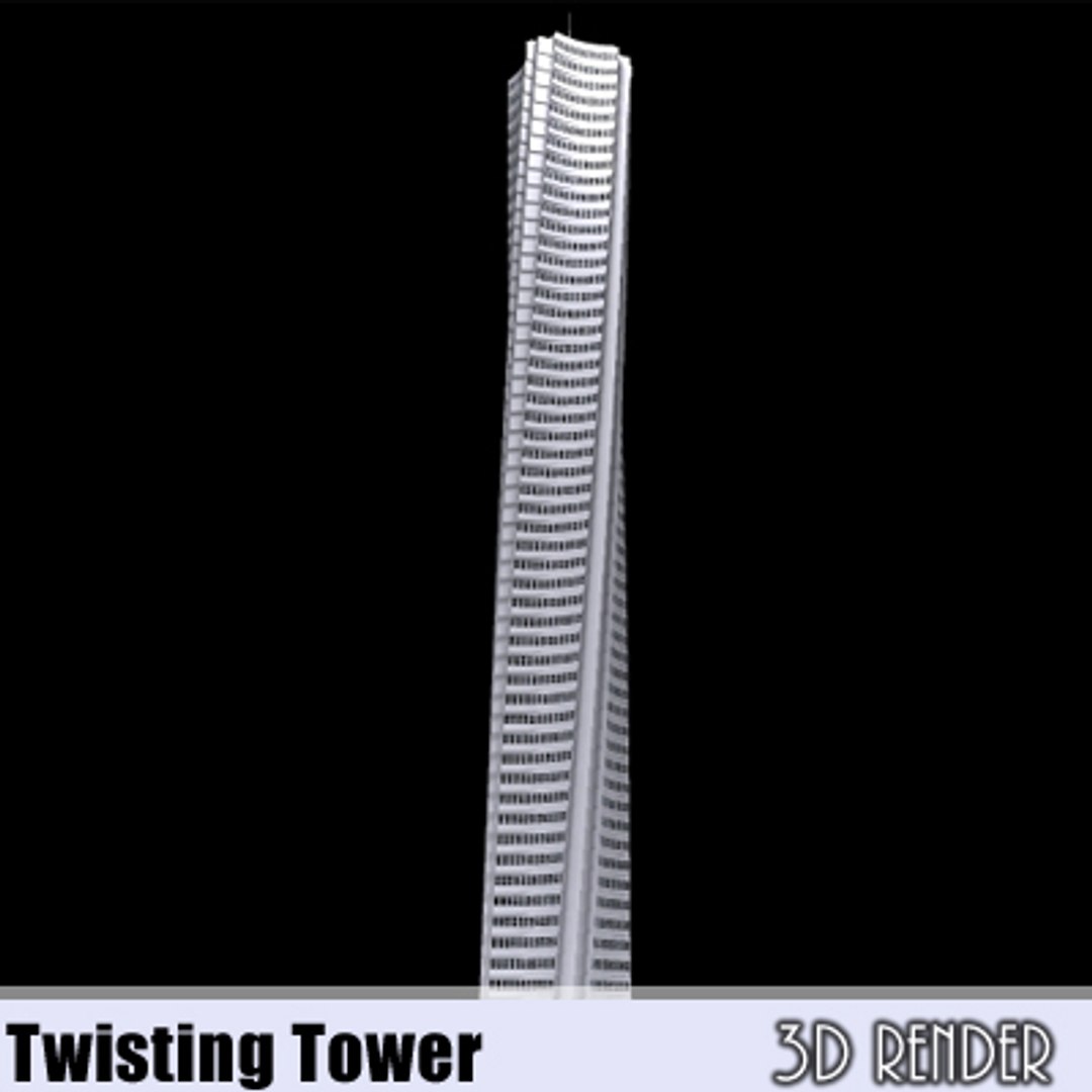 3d Definition Twisting Tower Model