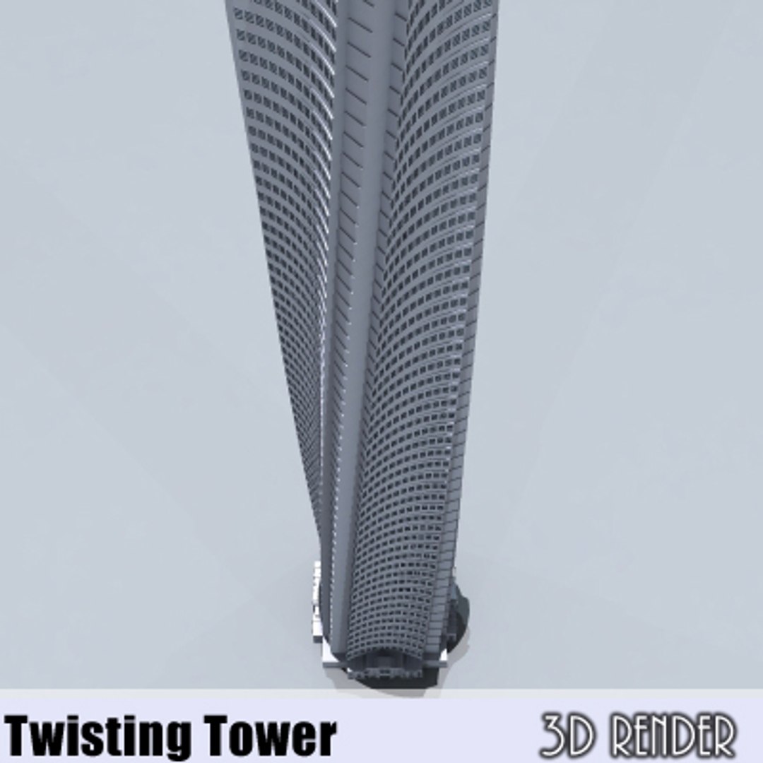 3d Definition Twisting Tower Model