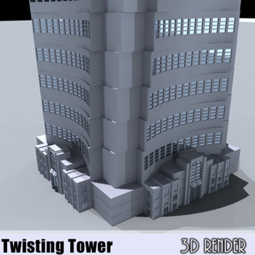 3d Definition Twisting Tower Model