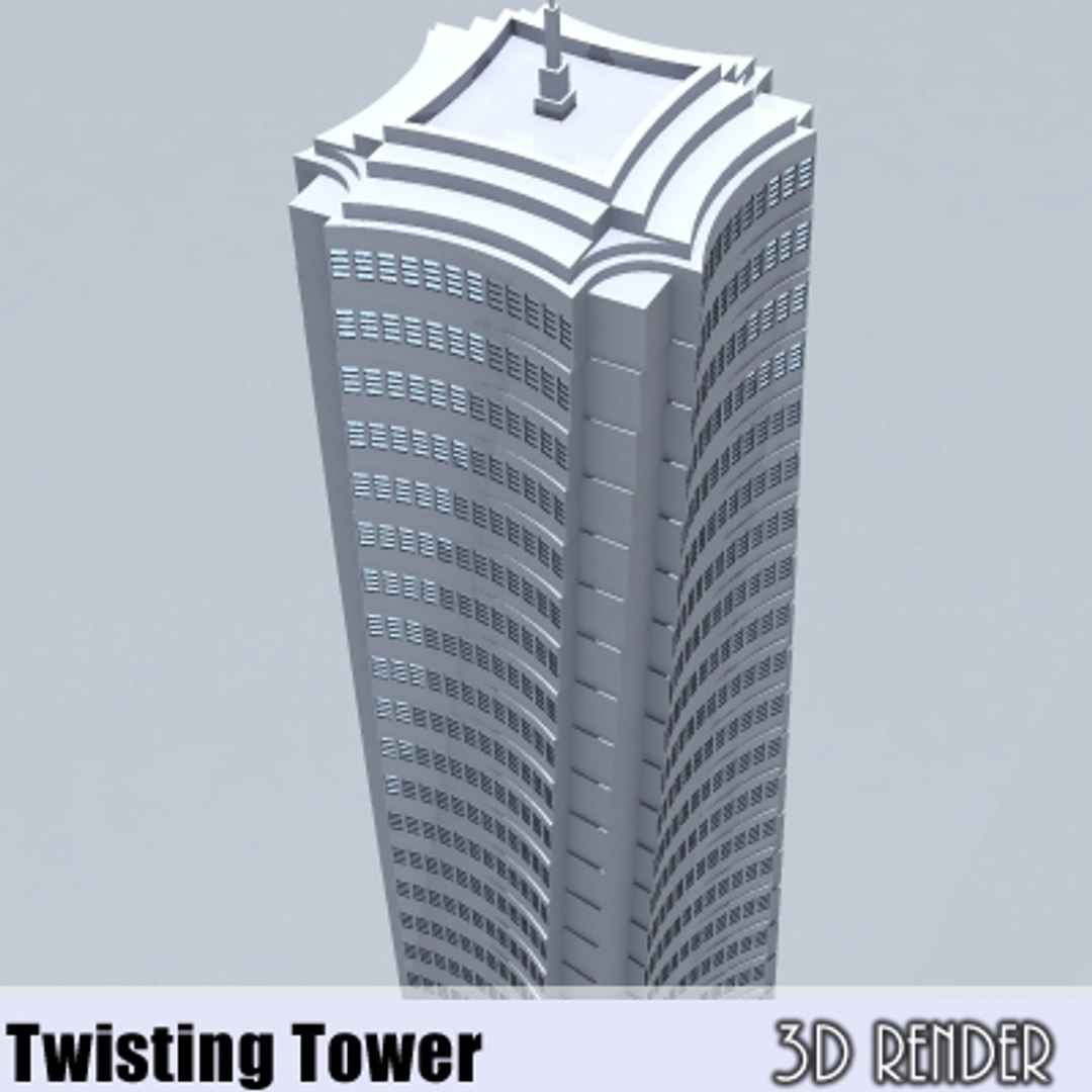 3d Definition Twisting Tower Model