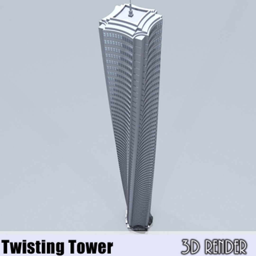 3d Definition Twisting Tower Model