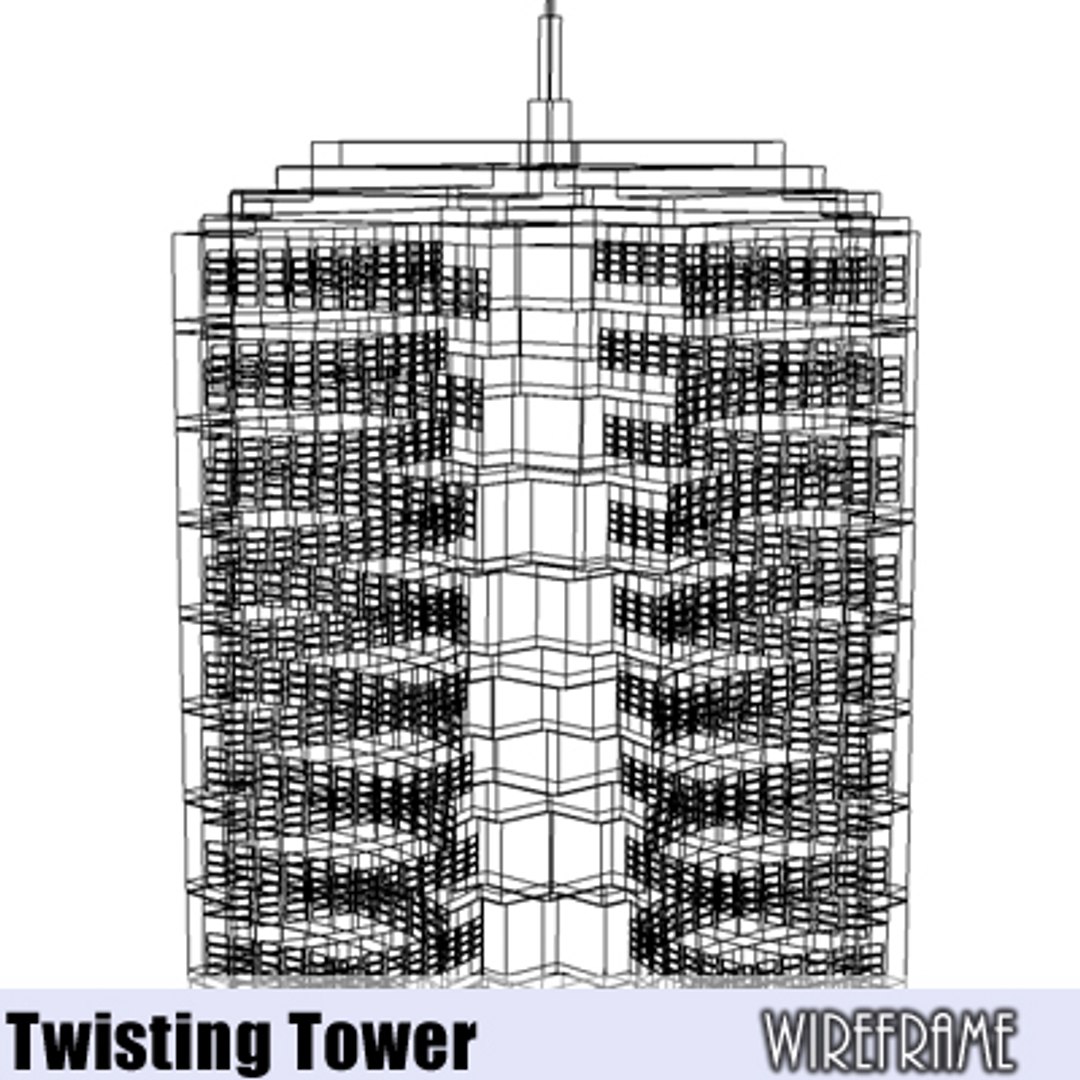 3d Definition Twisting Tower Model