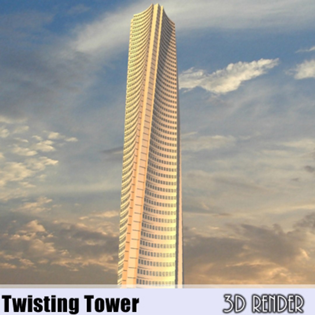 3d Definition Twisting Tower Model
