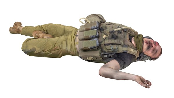 3d model of dead soldier