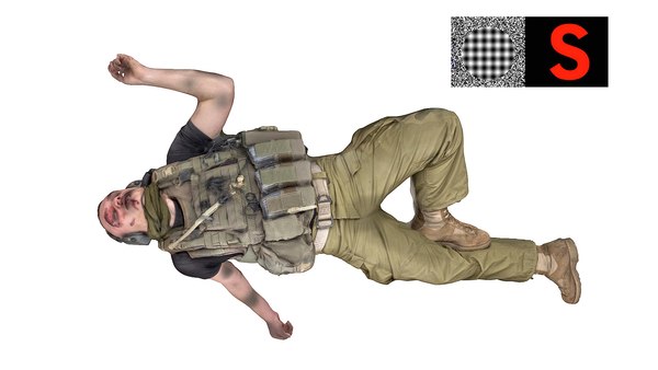 3d model of dead soldier