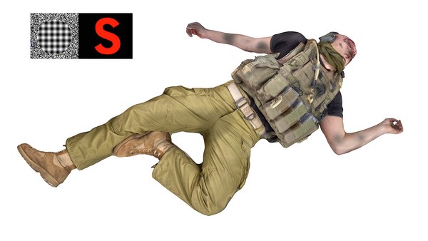 3d model of dead soldier